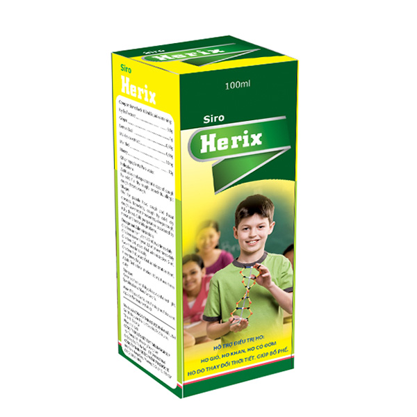 Siro Herix - Giảm ho an toàn từ thảo dược - Dược Điển Việt Nam