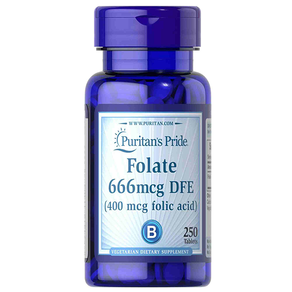 Puritan's Pride Folate 666mcg DEF (400mcg folic acid) - Viên uống ngăn ...