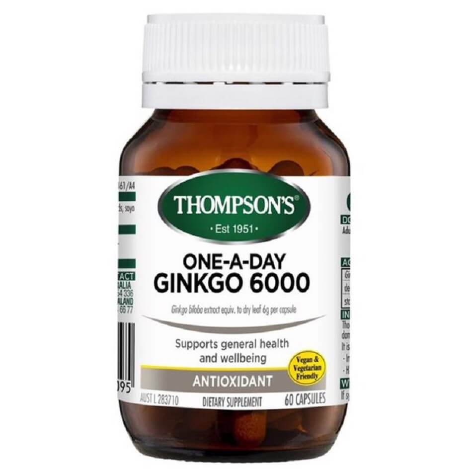 Thompson One-A-Day Ginkgo 6000 - Bổ não, tăng trí nhớ hiệu quả