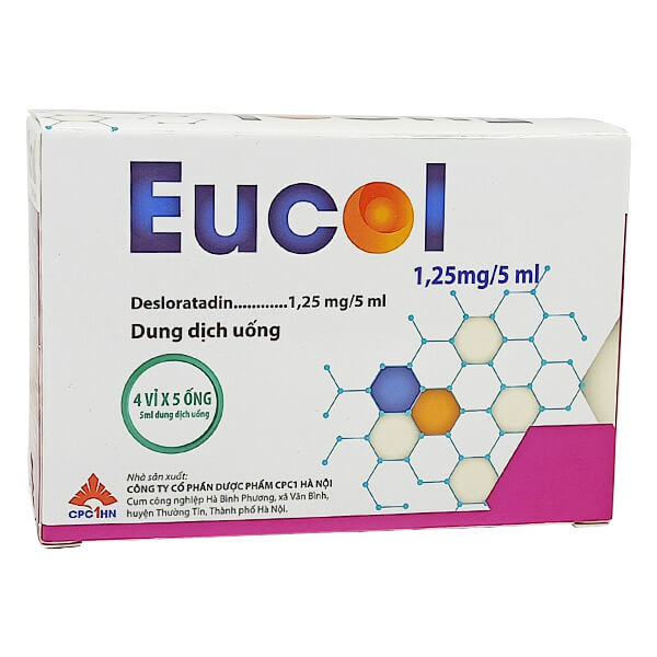Thuốc Eucol 1,25mg/5ml - Diệt TẬN GỐC viêm mũi dị ứng