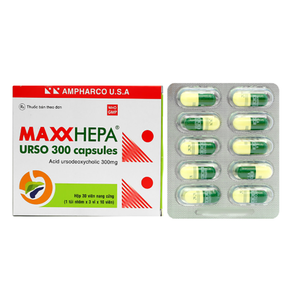 Thuốc MaxxHepa URSO 300 - Đánh tan sỏi túi mật cholesterol