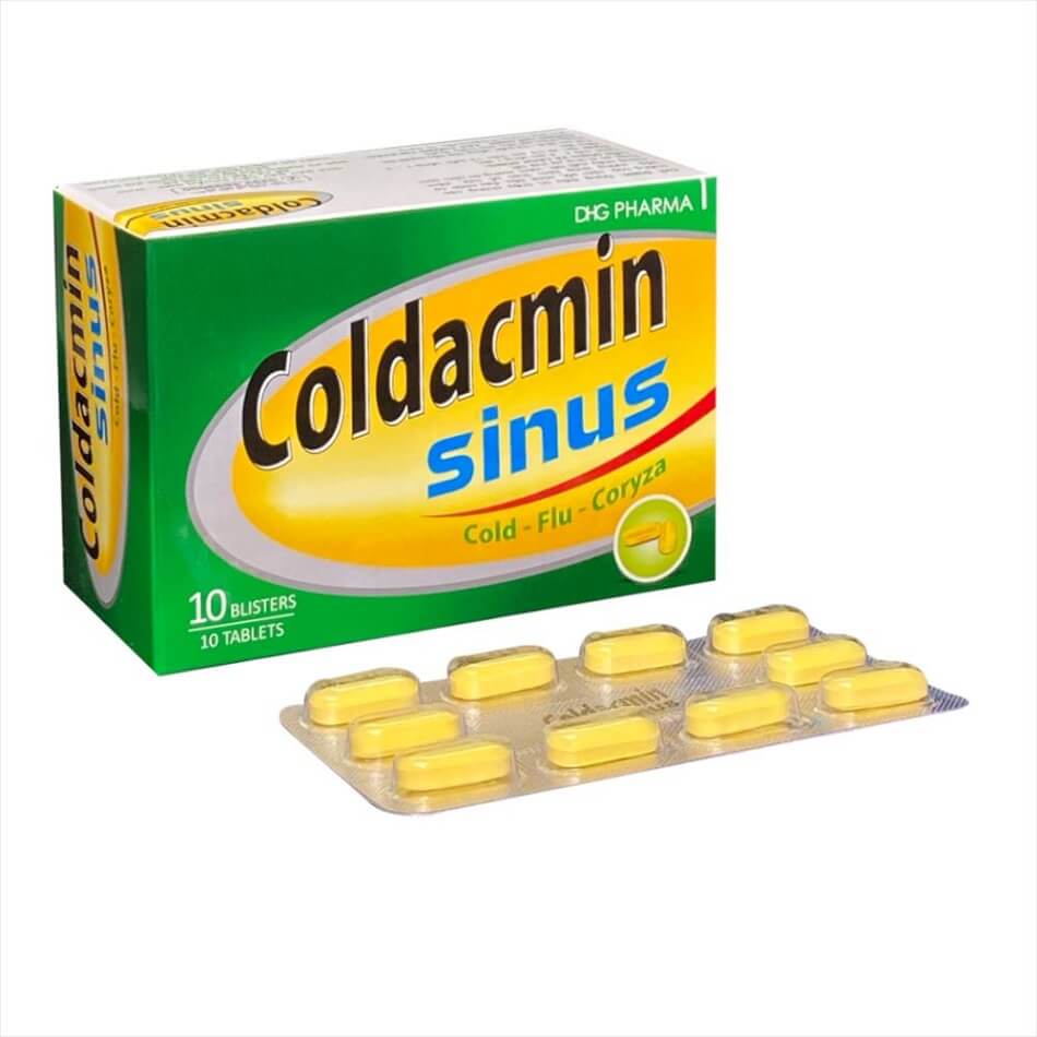 Thuốc Coldacmin sinus - Giảm đau hạ sốt hiệu quả - Dược Điển Việt Nam