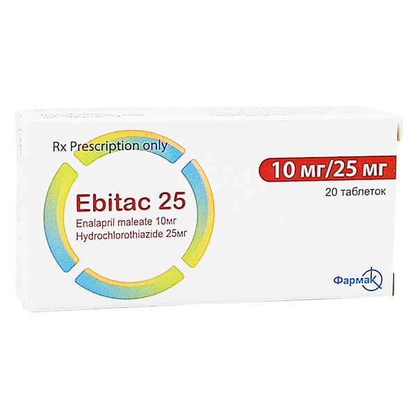 Thuốc Ebitac 25 - Điều trị cao huyết áp - Dược Điển Việt Nam